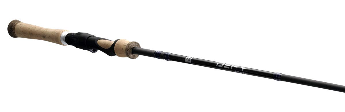 13 FISHING - Defy Silver - 6'6" UL Spinning Rod - DEFSS66UL, Black