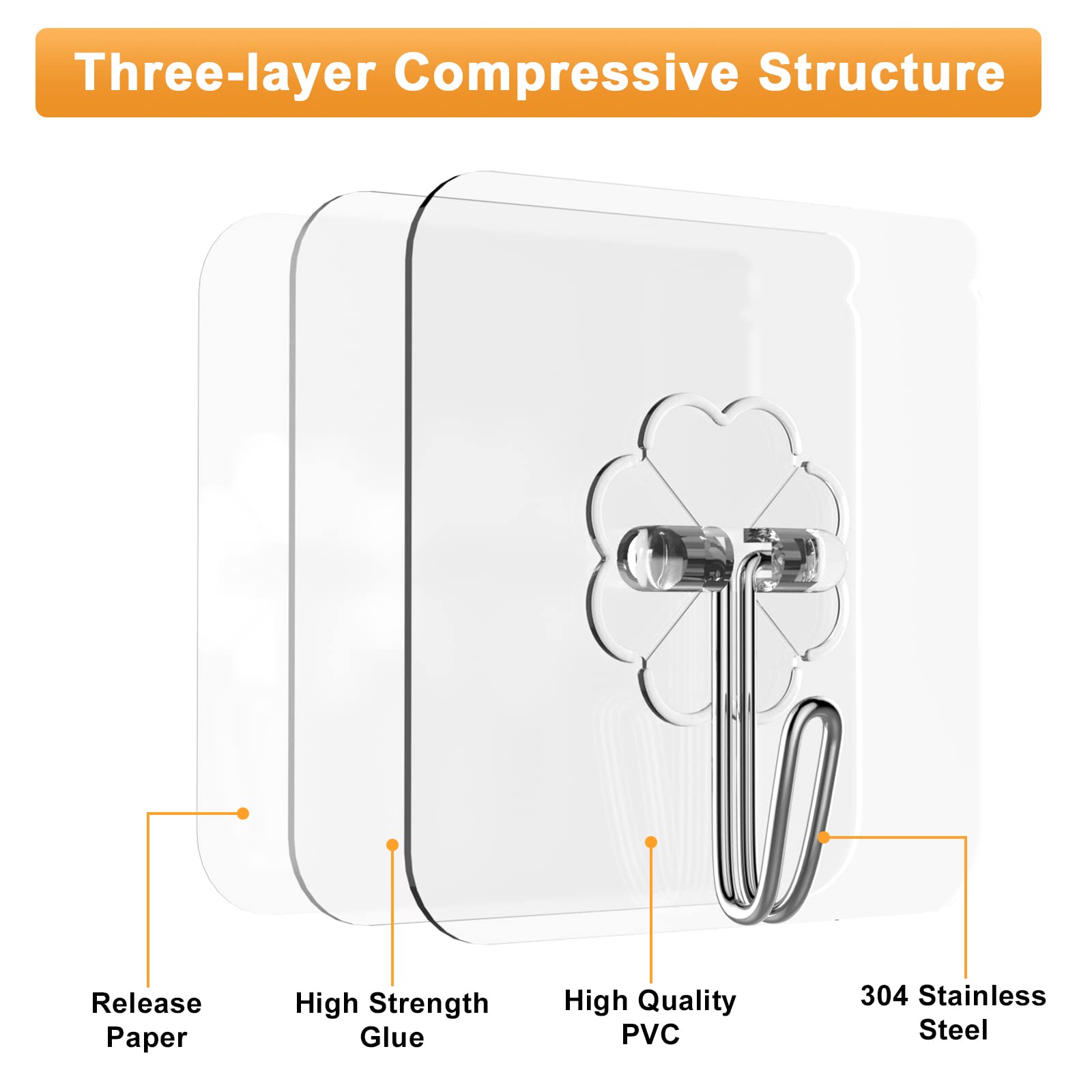 Adhesive Hooks 12 Pack