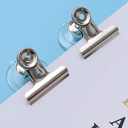 YARNOW 8 Pcs Suction Cup Clip Display Business Cards Holder Stand Clear Clamps Hanging Home Office Accessories