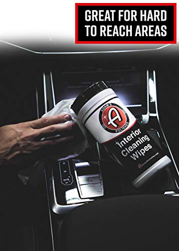 Adam's Interior Cleaning Wipes 30 (7 x 9 inch) Wipes - Powerful Cleaner Removes Embedded Dirt - Great for Leather and Vinyl Steering Wheels, Door Panels, Dashboards, Plastic, and Other Vinyl (3 Pack)