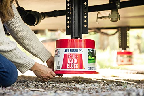 ANDERSEN HITCHES | RV Accessories and Supplies | Trailer Jack Blocks 2-Pack w/ Magnets | Leveling Stabilizers Jackstands Quickjack | 3608