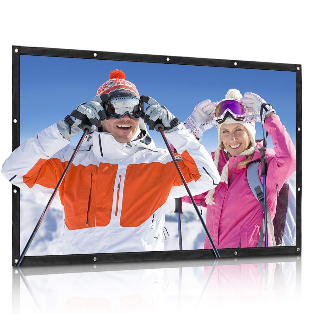 120 Inch Projector Screen 16:9 HD 4K Foldable Outdoor Movie Screen for Projectors