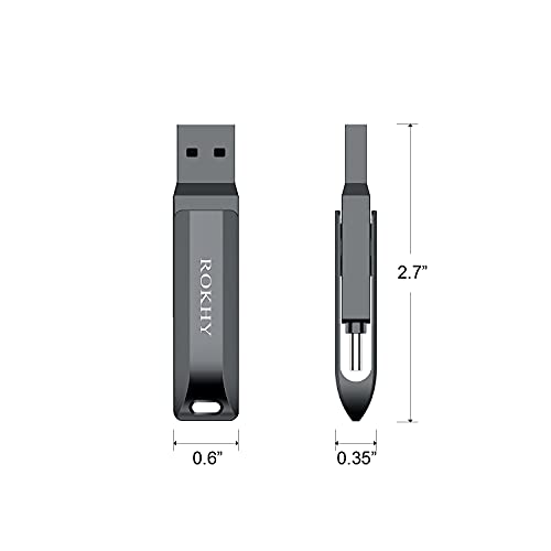 ROKHY Flash Drive USB Type C Both 3.2 Tech - 2 in 1 Dual Drive Memory Stick High Speed OTG for Android Smartphone Computer, MacBook, Google's Chromebook Pixel, Samsung - 32GB