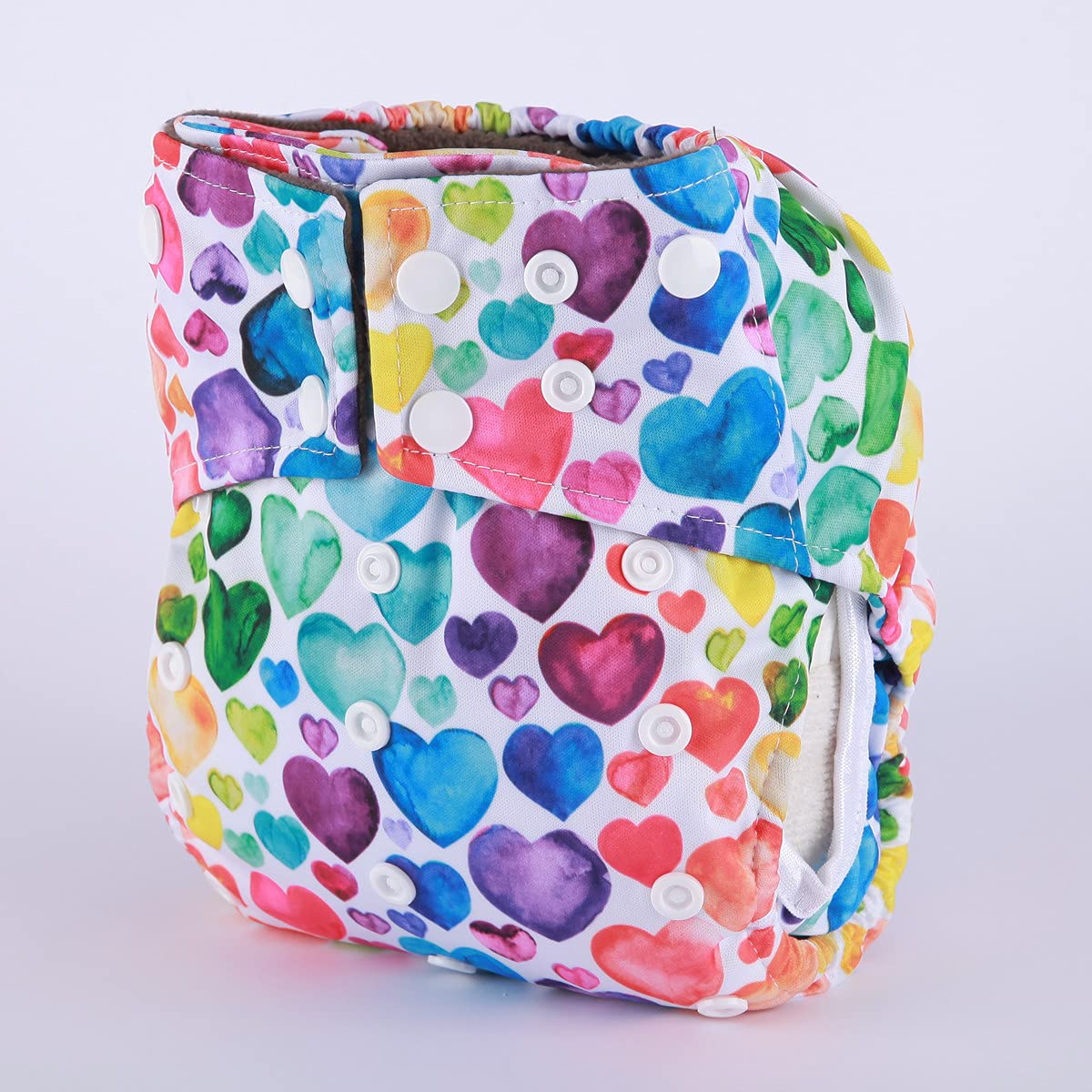 AIll in One Night AIO Cloth Diaper Nappy Sewn in Insert Reusable Washable Girls (Hummingbirds Foliage)
