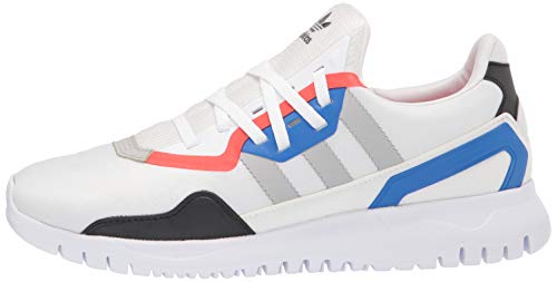 adidas Originals Baby Originals Flex Sneaker, White/Grey/Glory Blue, 5.5 US Unisex Infant