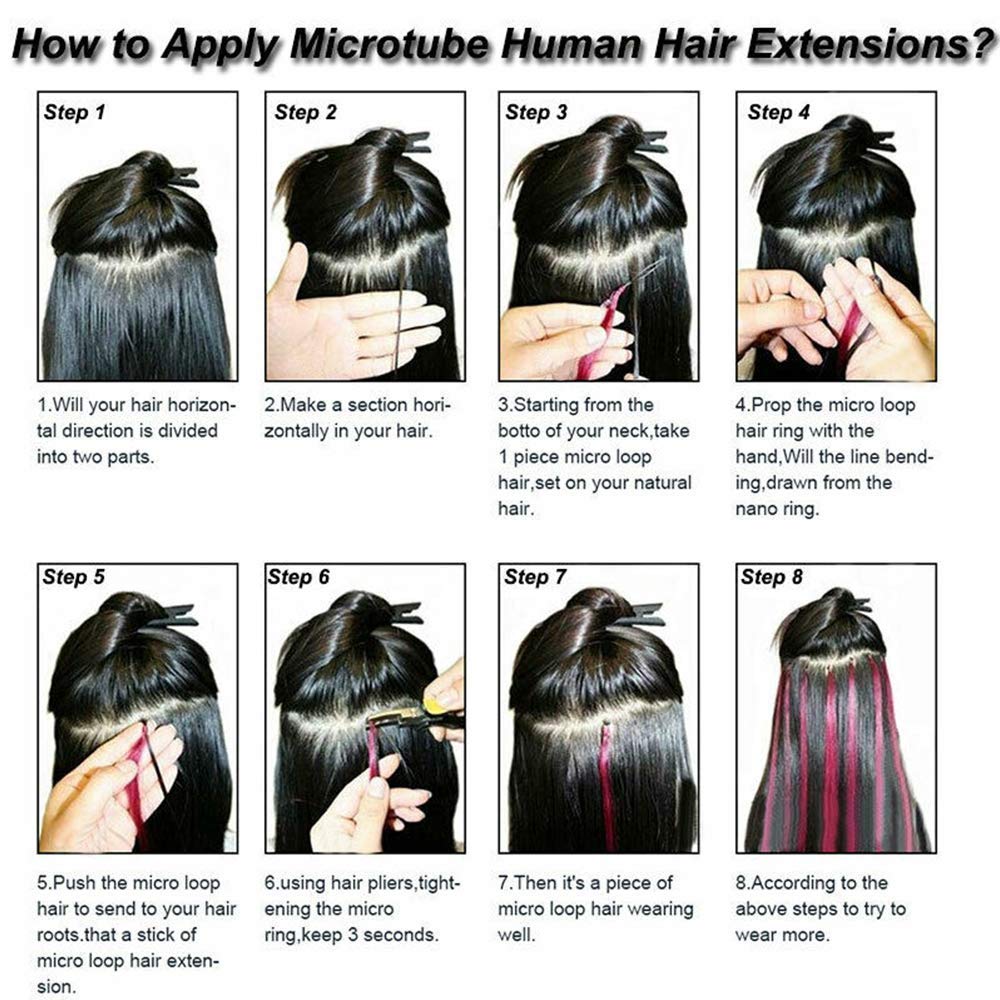 2500 pieces Seamless hair extension micro ring link beads 5mm silicone lined beads suitable for human hair extensions