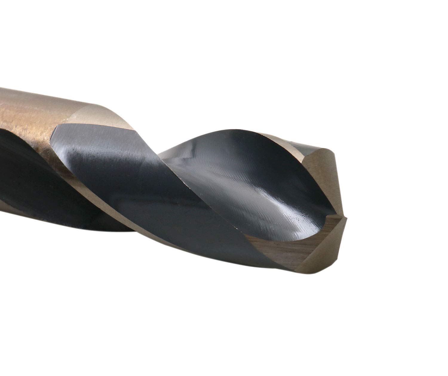 Accusize Industrial Tools 1'' ANSI M35(H.S.S. + 5% Cobalt) S and D Drill, 1/2'' Shank, 135 Degree Split Point, 0412-0001