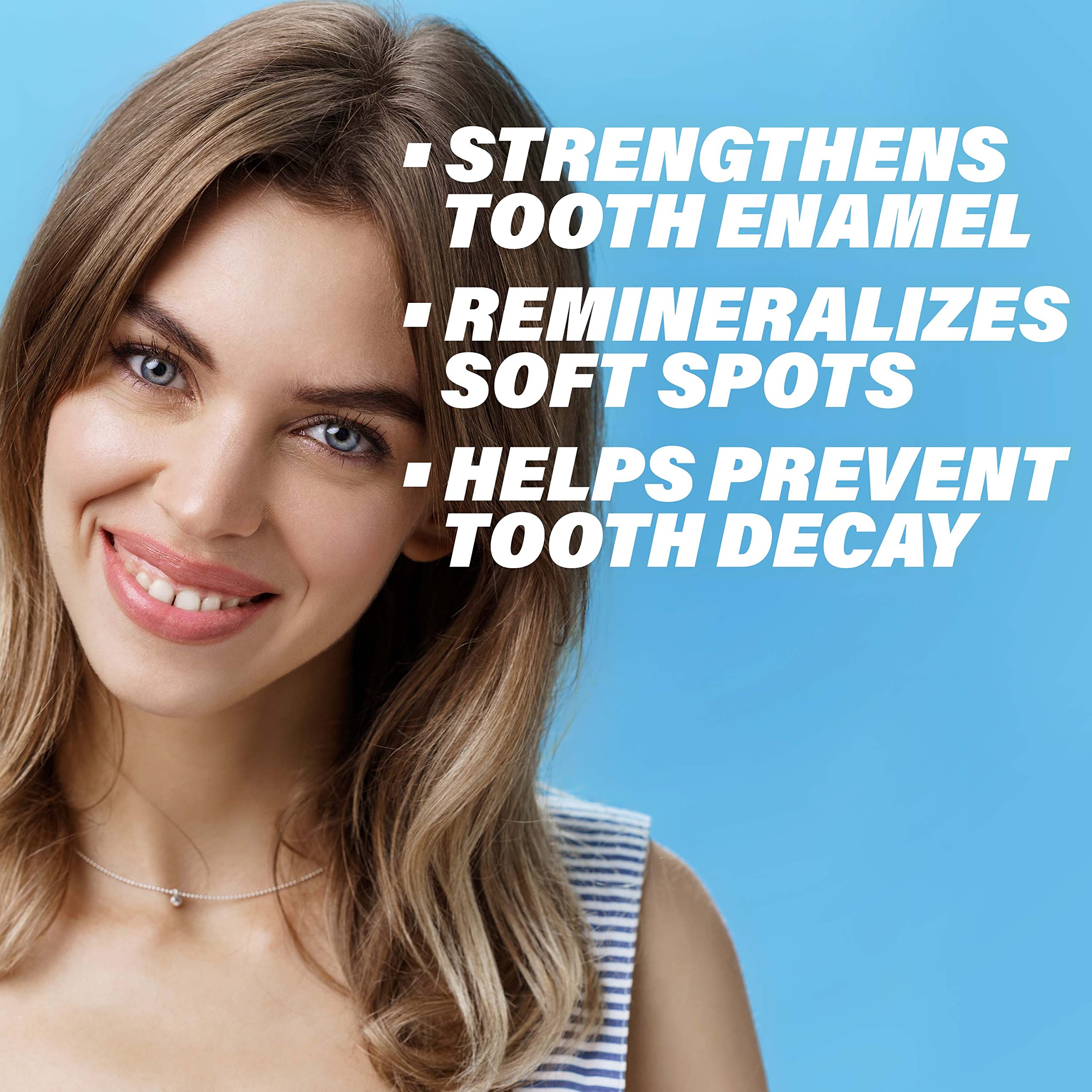 ACT Restoring Zero Alcohol Fluoride Mouthwash 18 fl. oz. Strengthens Tooth Enamel, Mint Burst