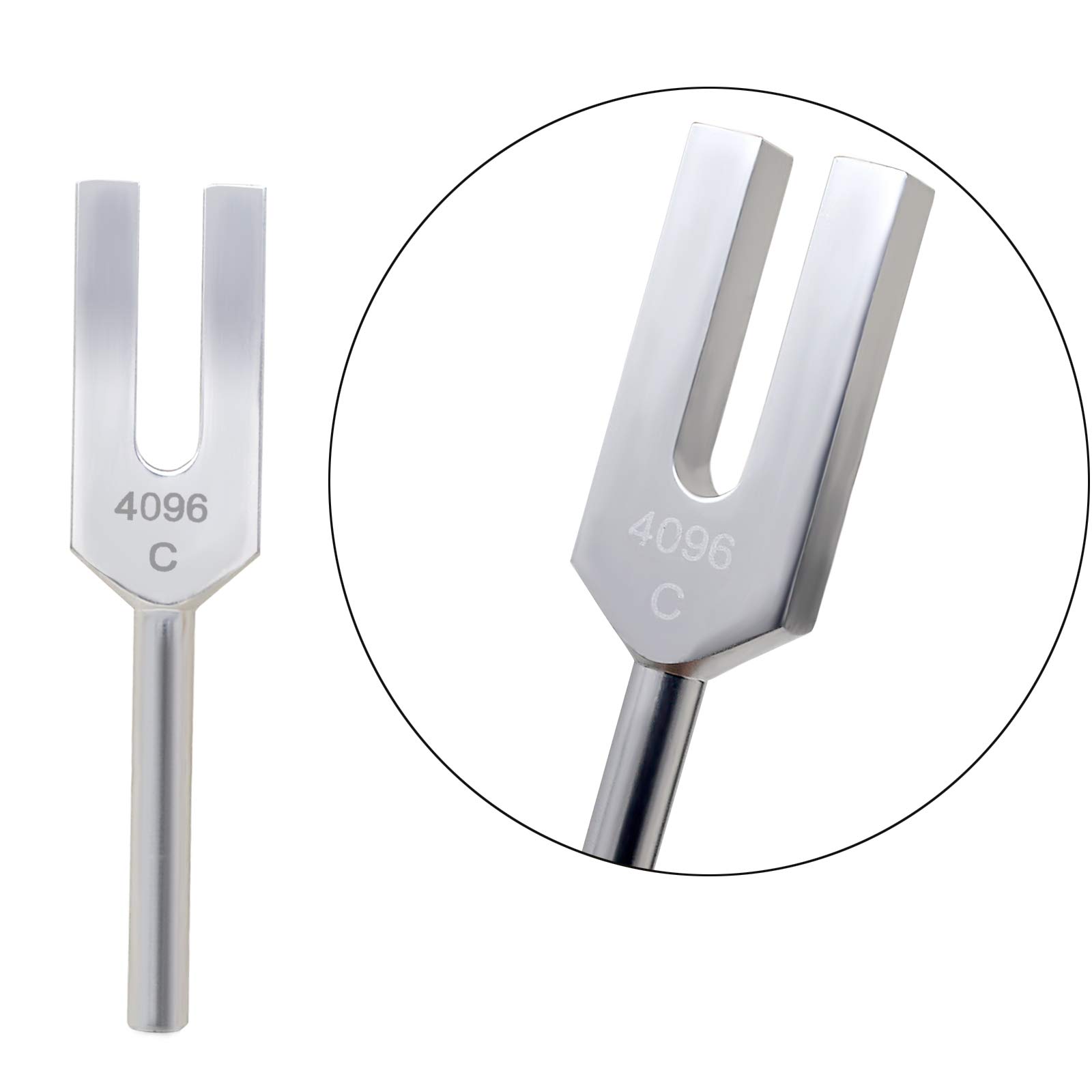 4096C White Crystal Tuning Fork Set to Purify The Chakra Meditation Ornament Set W4315 - White