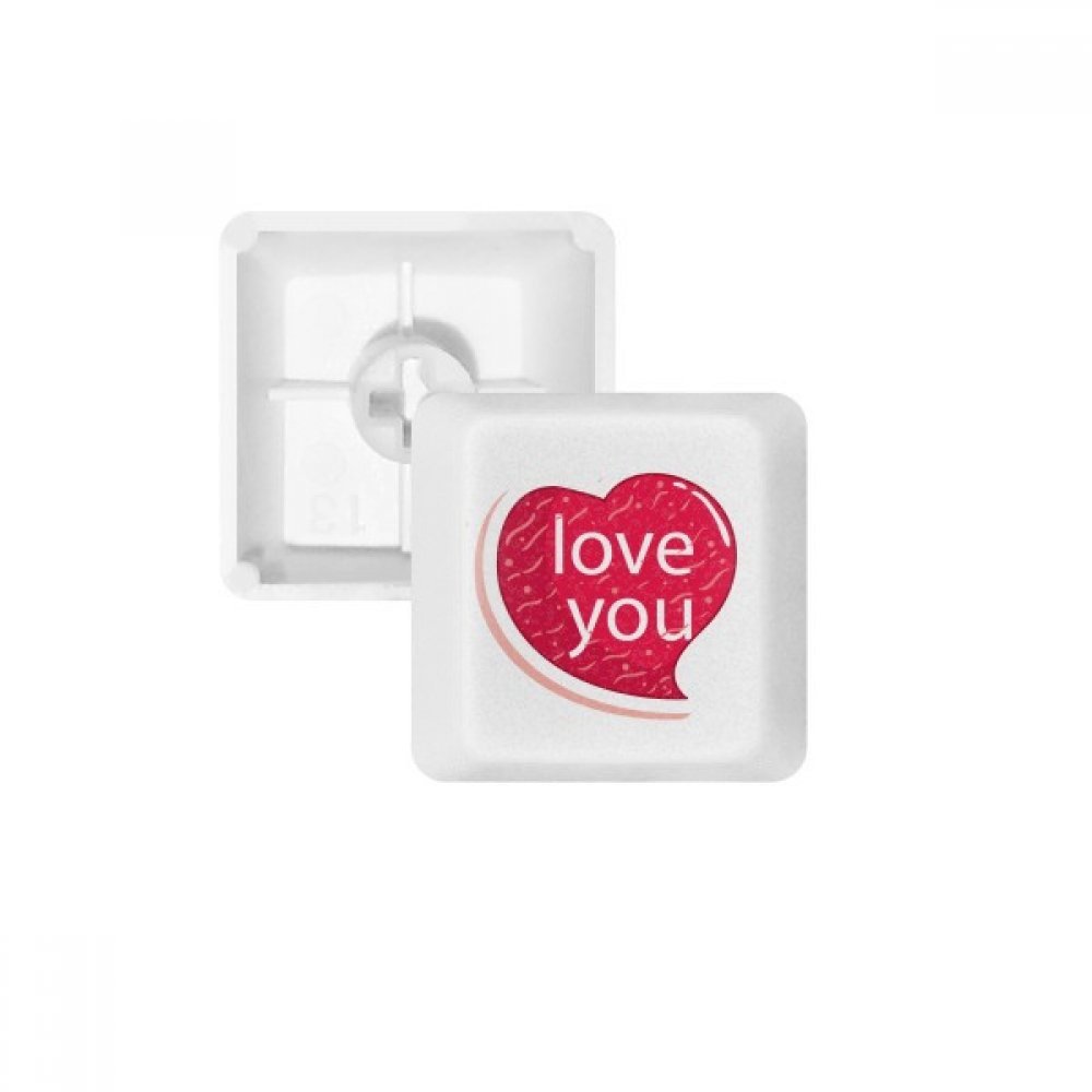 Valentine's Day Pink Heart I Love Keycap Mechanical Keyboard PBT Gaming Upgrade Kit