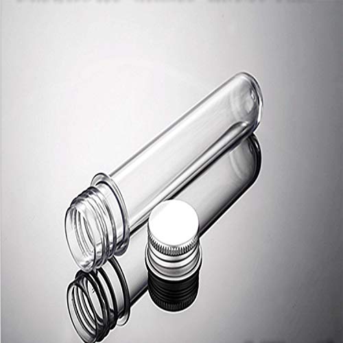 45ml Clear Plastic Test Tubes, 25x140mm Tube for Sample, for Scientific Experiments, Party, Decorate The House, Candy Storage, 6 Pcs.