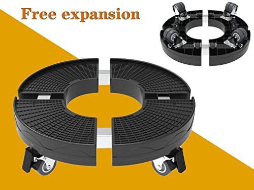 Adjustable Plant Stand (15-20’’) with Wheels Large Potted Planter Plant Stand on Wheels Pound Heavy Duty Plant Dolly Movable Plant Caddy Adjustable Rolling Tray Coaster…