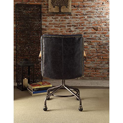 ACME Harith Executive Office Chair - 92417 - Vintage Blue Top Grain Leather