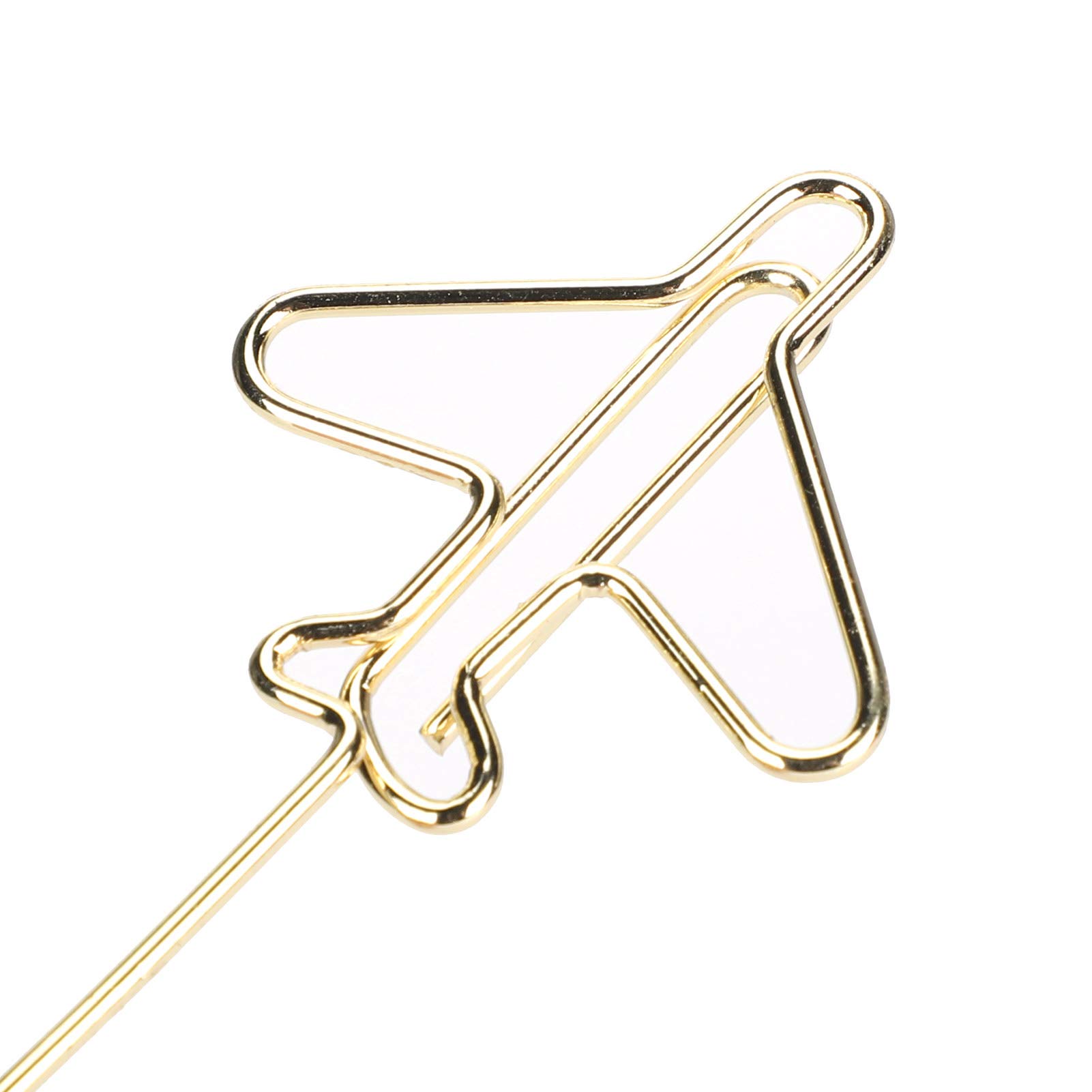 10Pcs Metal Table Number Holders, Airplane Shaped Place Card Holders for Wedding Party Tabletop, Picture Holders Stand for Photo Name Cards Menu Memo