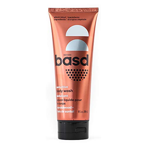 basd Natural Body Wash, Seductive Sandalwood | Organic & Moisturizing Ingredients, Vegan, Hypoallergenic, 8 Ounce Tube