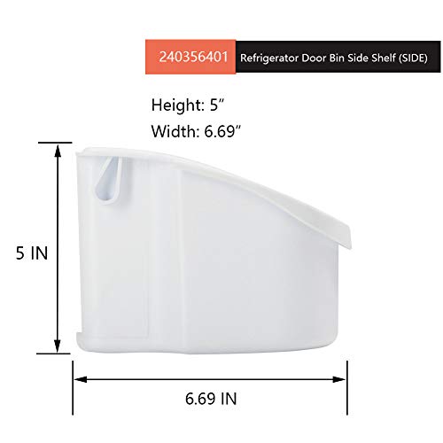 240356401 (Packs of 2) Durable refrigerator Door Shelf Replacement, Length 15.38", Compatible frigidaire Side Bin, Top 2 shelves on refrigerator side, Replac 240356402,240356406, 240356409
