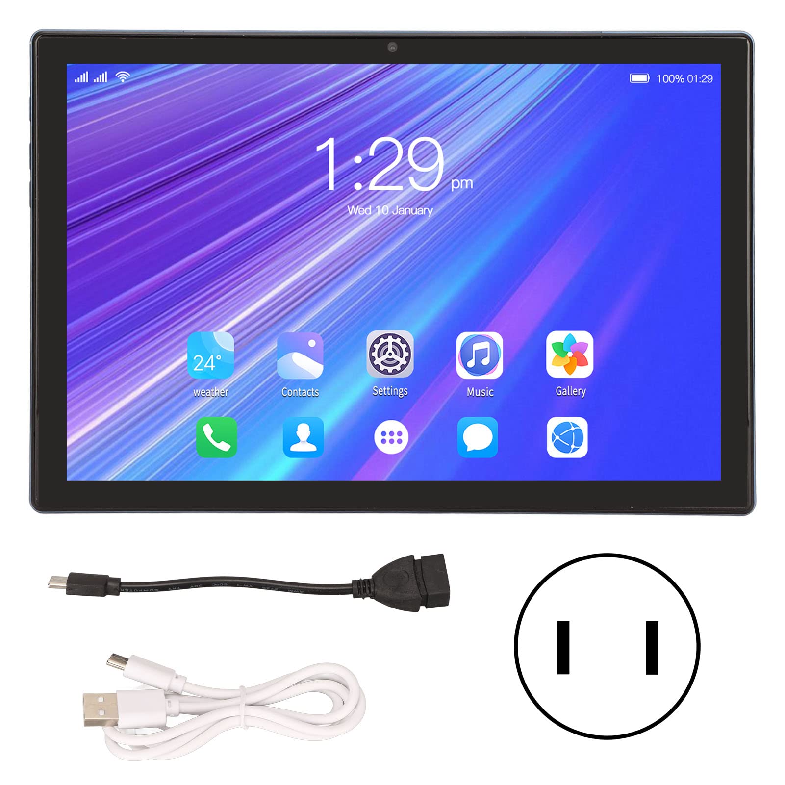 10 Inch Tablet 8800mAh Battery Dual Band 2.4G 5G Dual Cameras 6GB 128GB Kids Tablet for Office (US Plug)