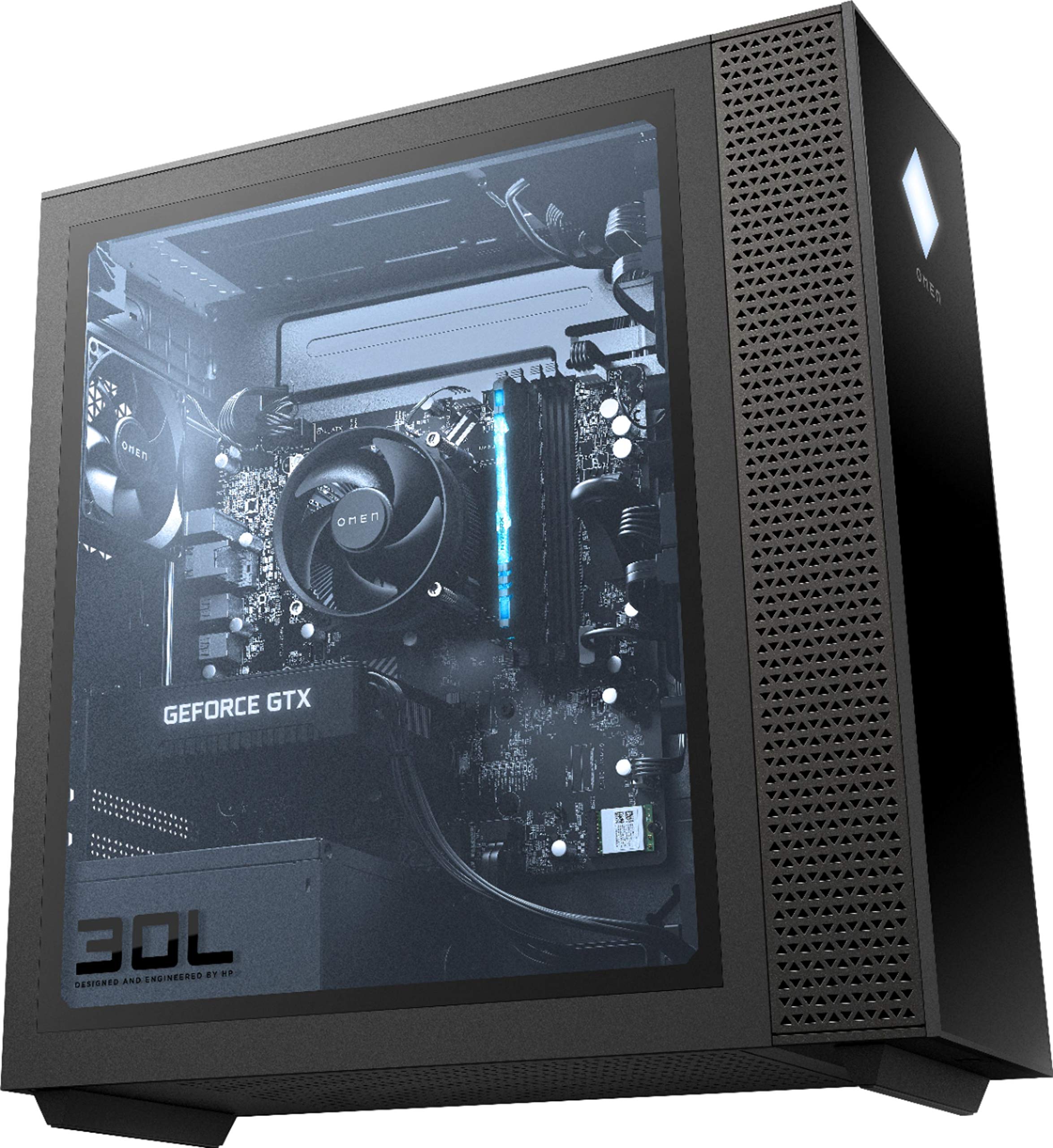 OMEN 30L Gaming Desktop Gamer Tower, AMD Ryzen 7 3700X Processor, NVIDIA GeForce RTX 2060 6GB Graphics Card (16GB DDR4 RAM | 256GB PCIe SSD | 1TB HDD) WiFi Bluetooth Windows 10 Bundle JTD Mouse Pad