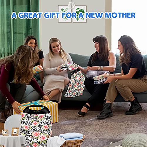 SYNPOS Nursing Covers for Breastfeeding, 360° Full Privacy Breastfeeding Cover, Multi-Purpose Baby Car Seat Cover, Shopping Cart Cover, Stroller Cover, Soft Nursing Apron for Breastfeeding