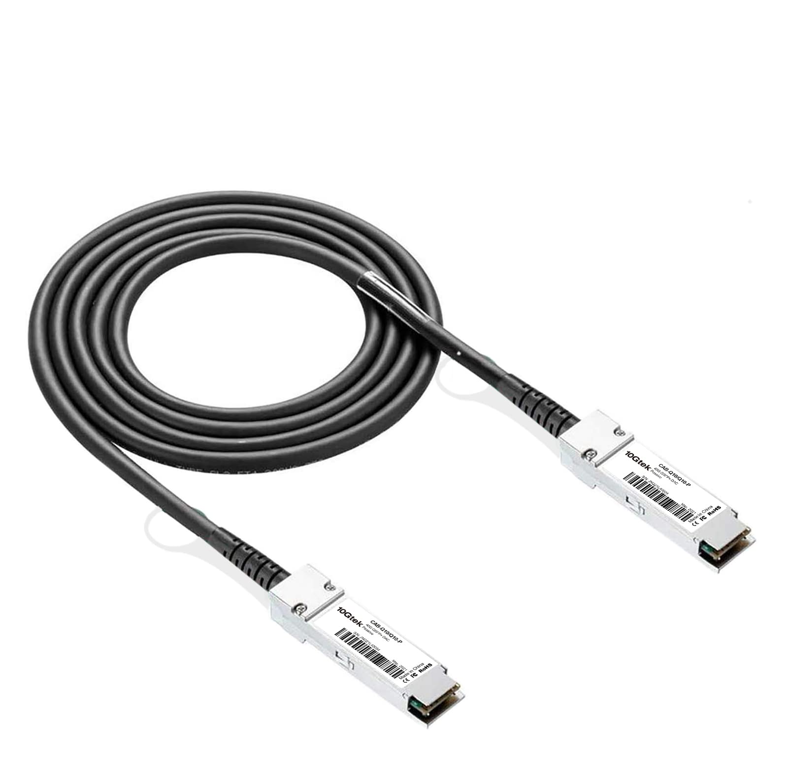 40G QSFP+ DAC Cable - 40GBASE-CR4 Passive Direct Attach Copper Twinax QSFP Cable for Cisco QSFP-H40G-CU3M, Meraki MA-CBL-40G-3M, Supermicro, Mikrotik, Open Switch Devices, 3-Meter(10ft)