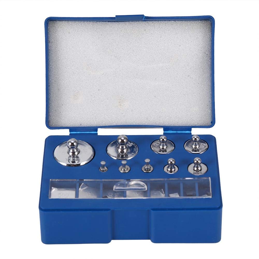 17 Pieces Gram Calibration Weight Set, 10mg-100g Precision 45# Steel Balance Scale Calibration Weight Kit with Tweezers for Digital Jewellery Scale Lab Educational Science Weights
