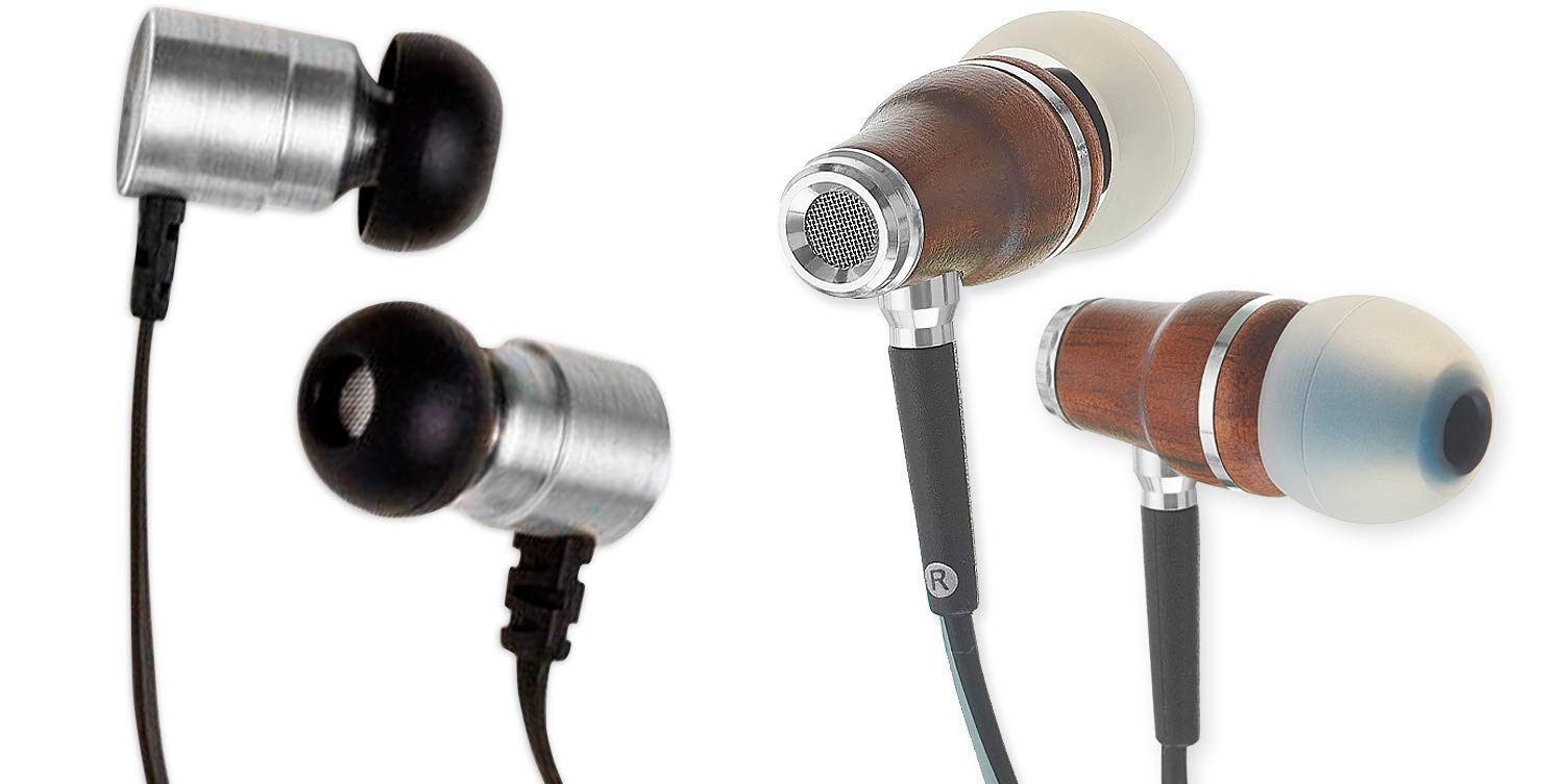 Symphonized on NRG 3.0 Wood Earbuds Wired, in Ear Headphones and MTL Earbuds Dual Driver Heavy Bass Premium in-Ear Noise-isolating Headphones