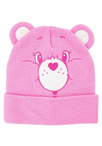Adult Care Bears Cheer Bear Knit Hat Pink