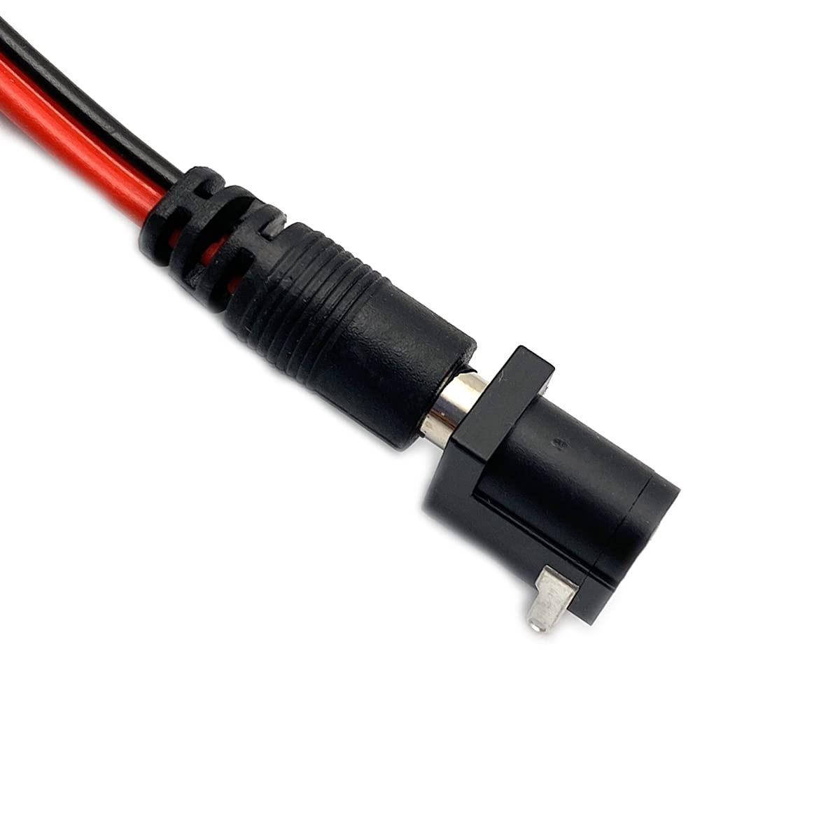 DEVMO 20PCS DC Power Jack Socket Connector 5.5 x 2.1mm DC-005 Black Barrel-Type PCB Mount + 12V DC Power Jack Connector Cable