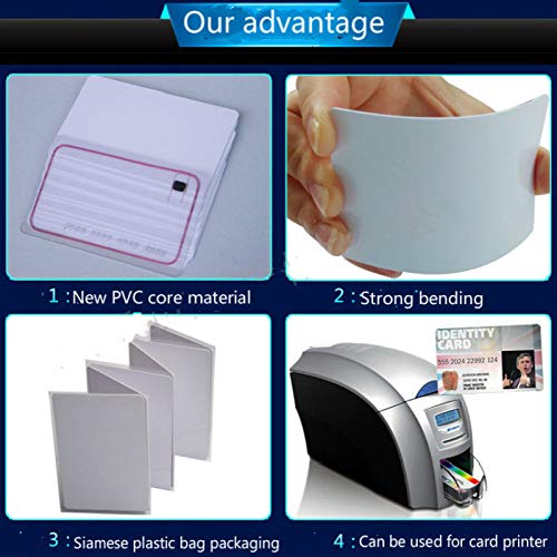 40pcs RFID 125KHz Proximity ID Card Compatible with EM4100 TK4100 (0.8mm) with UID Series Number for Access Control System,Key Card,Membership Card