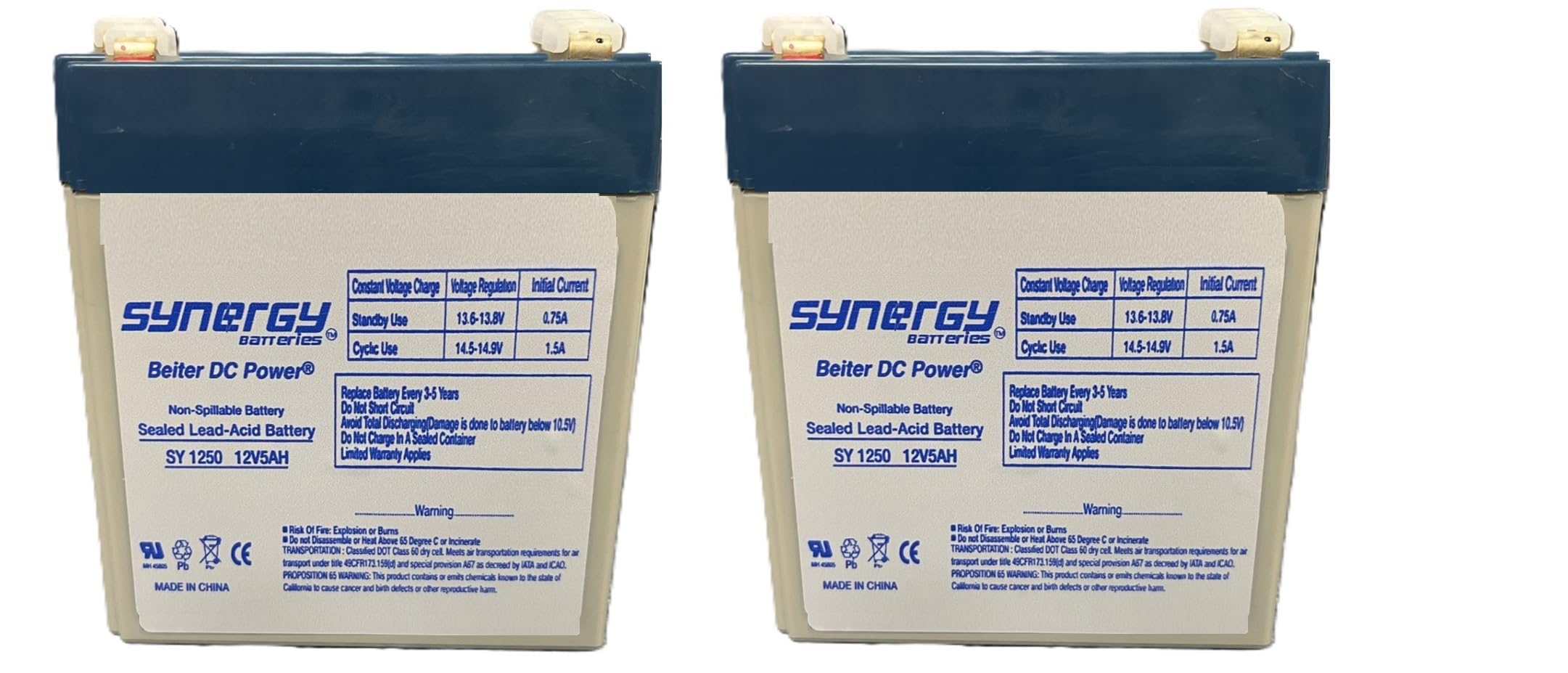 41B591 Rechargeable Battery Replacement for BBU Includes 2 Batteries- These Come in Black or Gray depending on The Supply Chain. They are All Synergy Brand by Beiter DC Power