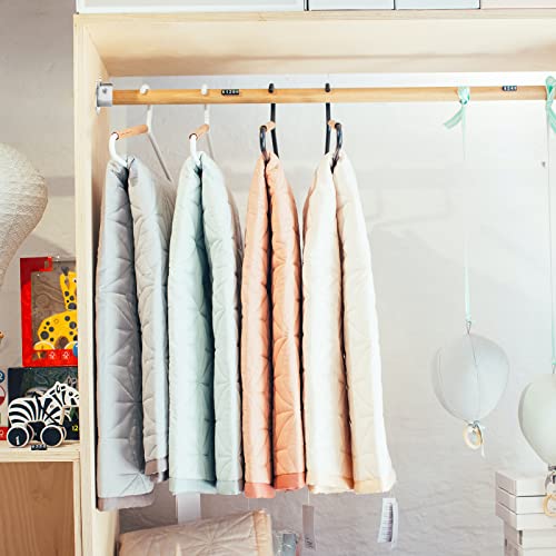 2 Pack Closet Rod Bracket Stainless Steel Wardrobe Bracket Heavy Closet Rod Holders with Screws Closet Pole Socket Flange Closet Rod End Support