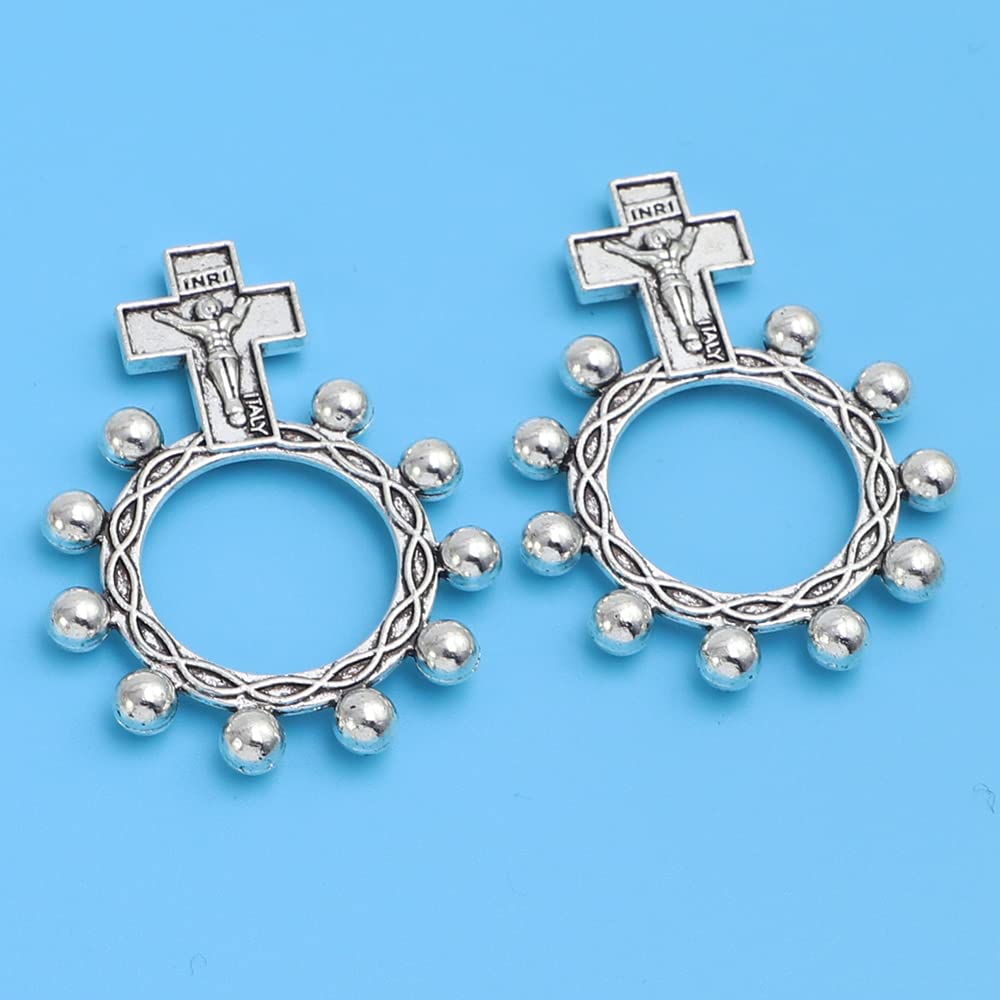 100pcs of Religious Anello Preghiera Finger Decade Rosary Ring