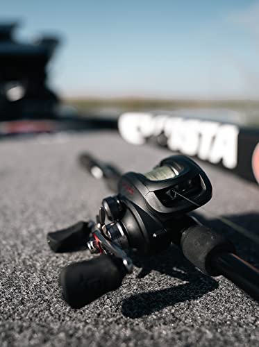 13 FISHING - Inception G2 Baitcast Reel - 7.3:1 Gear Ratio - Left Hand Retrieve (Fresh) - ING2-7.3-LH, Black