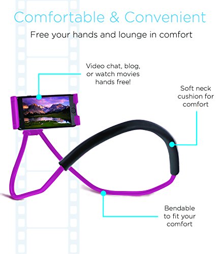 Aduro Phone Neck Holder, Gooseneck Lazy Neck Phone Mount to Free Your Hands for iPhone Android Smartphone