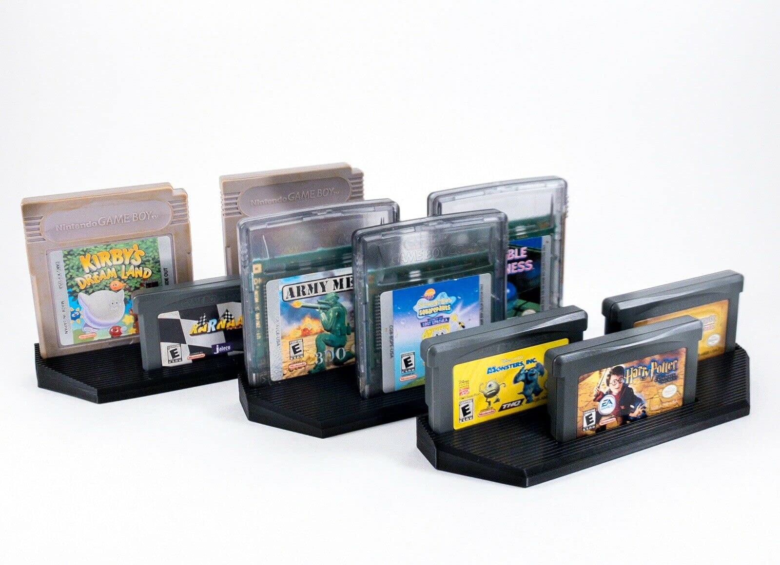 3 PACK - 3 Game Cartridge Display for Game Boy - GB GBC GBA - Fits All Nintendo GameBoys