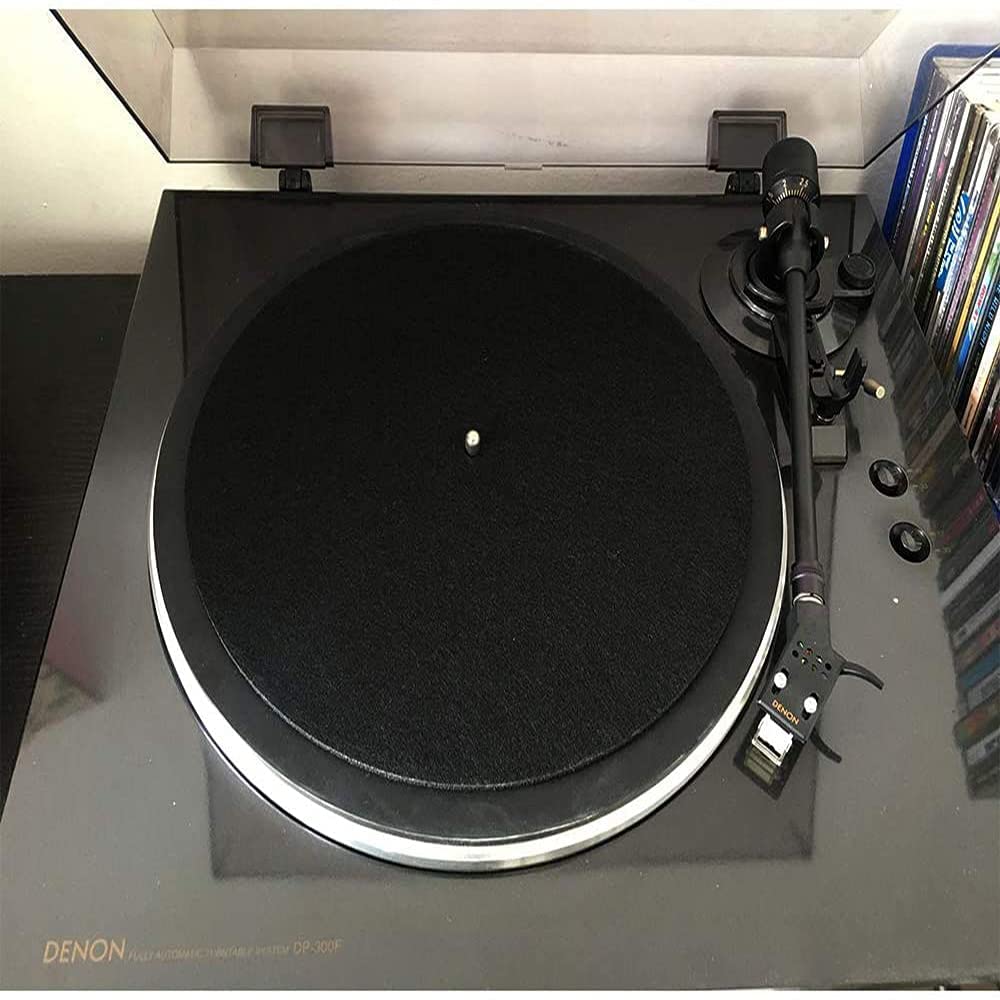 10 inch Turntable Mat 3mm Slipmat for Vinyl LP Record Players High-Fidelity Audiophile Acoustic Sound Support, Black