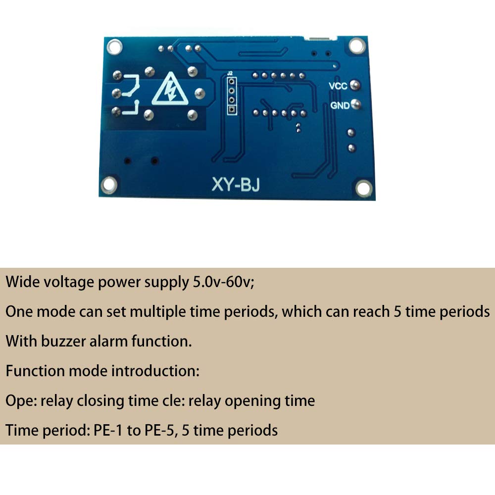 Acxico 1Pcs Real-time Timing Relay Module Switch Control Clock Synchronization Delay Timer Module 24H Timing 5 Time Periods