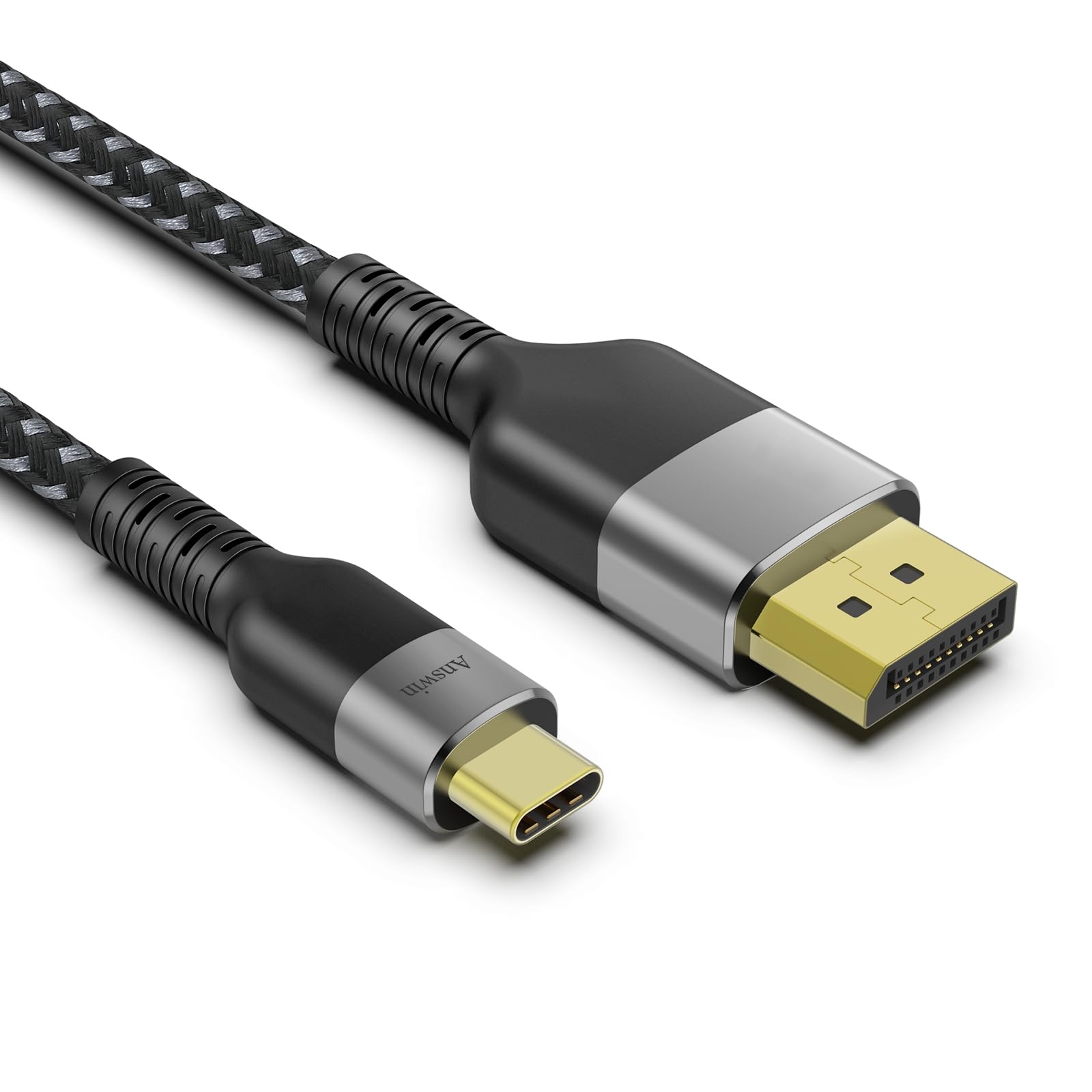 USB C to DisplayPort, 6FT 8K (4K@144Hz/120Hz) USB-C Thunderbolt 3 to DisplayPort Cable 32.4Gbps for iPhone 15 Series, M1/M2 MacBook Pro, MacBook Air/iPad Pro, XPS 15 and More
