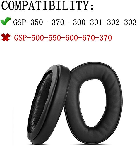 Apply to Replacement Earpads Cups Cushions Compatible with Sennheiser GSP 300 GSP 301 GSP 302 GSP 303 GSP 350 GSA 301 Gaming Headphones Headset Earmuffs
