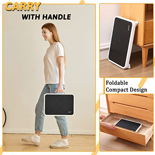 3 Levels Adjustable Folding Step Stool, Safer Metal Step Stools for Adults/Kids/Seniors, Heavy Duty RV Step Stool, Small Kitchen Stepping Stool Portable, Multi-Use Foldable Stool Office - Double Elite