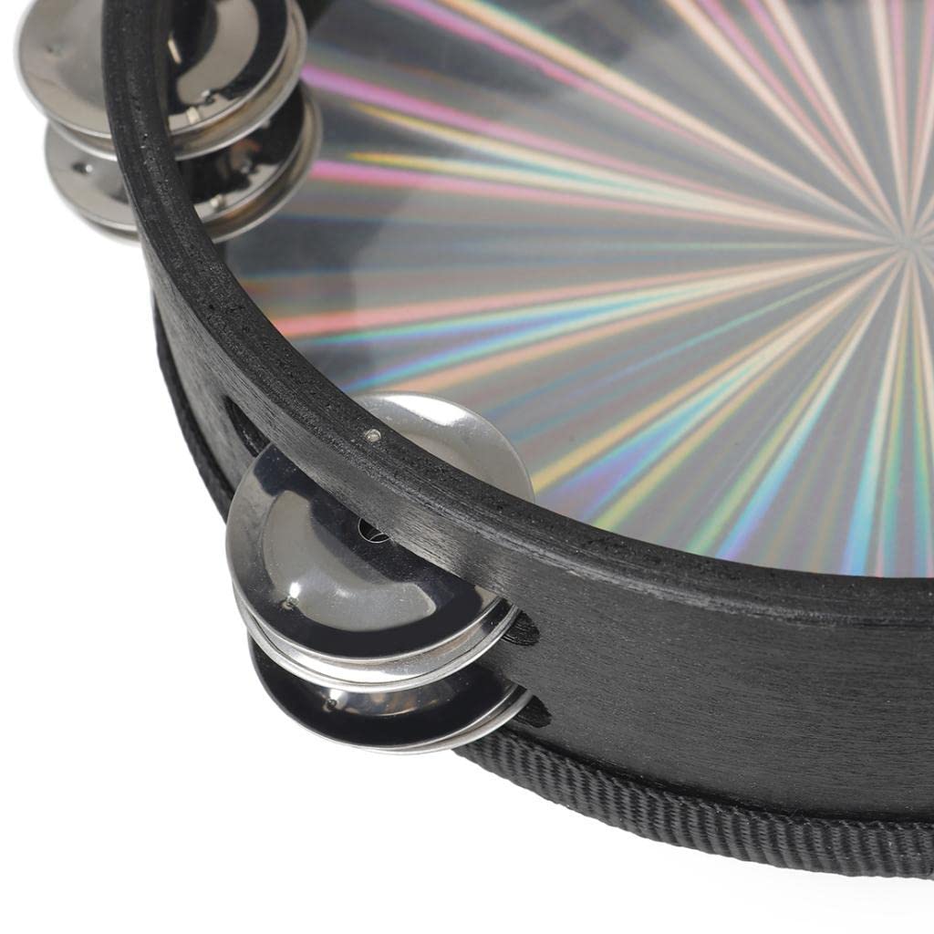 3 Pack Tambourine 8" Percussion Hand Drum Musical Educational Dance Props 3pcs Silver 8inch