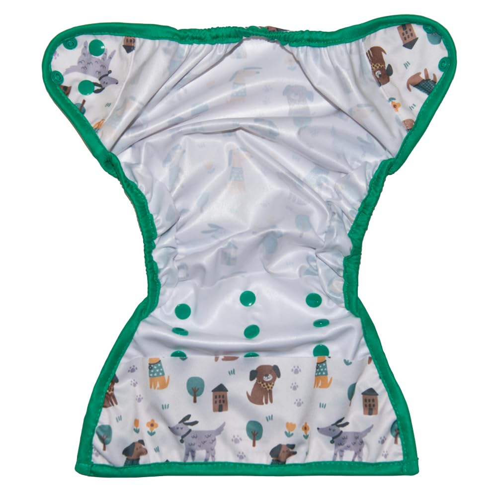 Kawaii Baby 6 Happy Leak-Free Cloth Diaper Covers, Double Waterproof Layer adjustable to fit babies 8-36 pounds (Happy Girl)