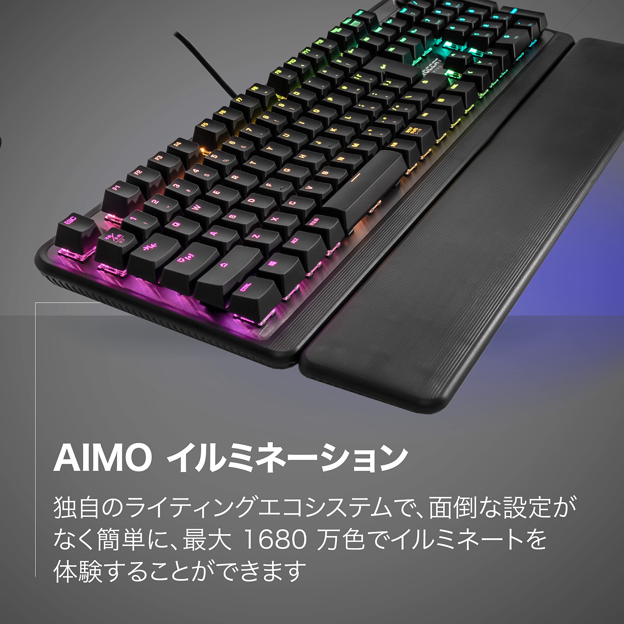 ROCCAT ROC-12-627 USB Pyro Mechanical RGB Gaming Keyboard, Linear (Red Axis), JP Japanese Arrangement, German Design