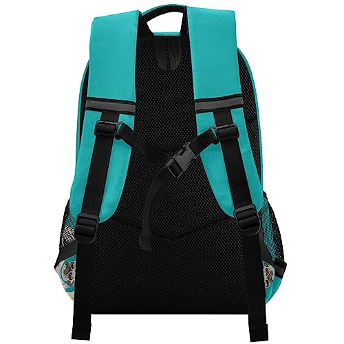 ALAZA Cute Cartoon Pug Dog Print Backpack for Students Boys Girls Travel Daypack