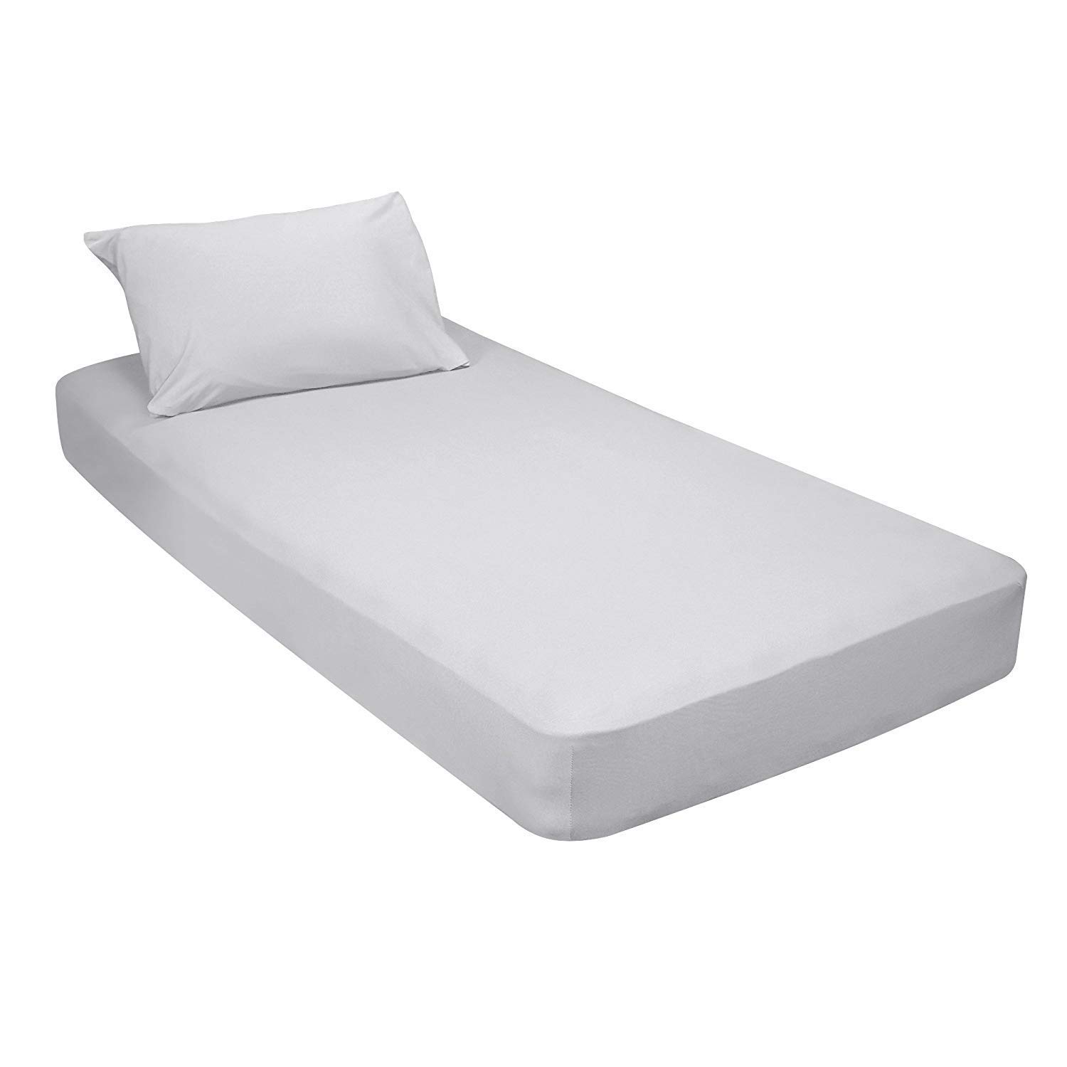 3 PC's Cot Bed Sheet Set - 33" x 75" White Cot Set - 1 Cot Fitted Sheet, 1 Cot Flat & 1 Cot Pillowcase - 100% Egyptian Cotton 600TC Cot Set - Perfect for Narrow Twin/Cot Size/Rv Bunk/Guest Bed