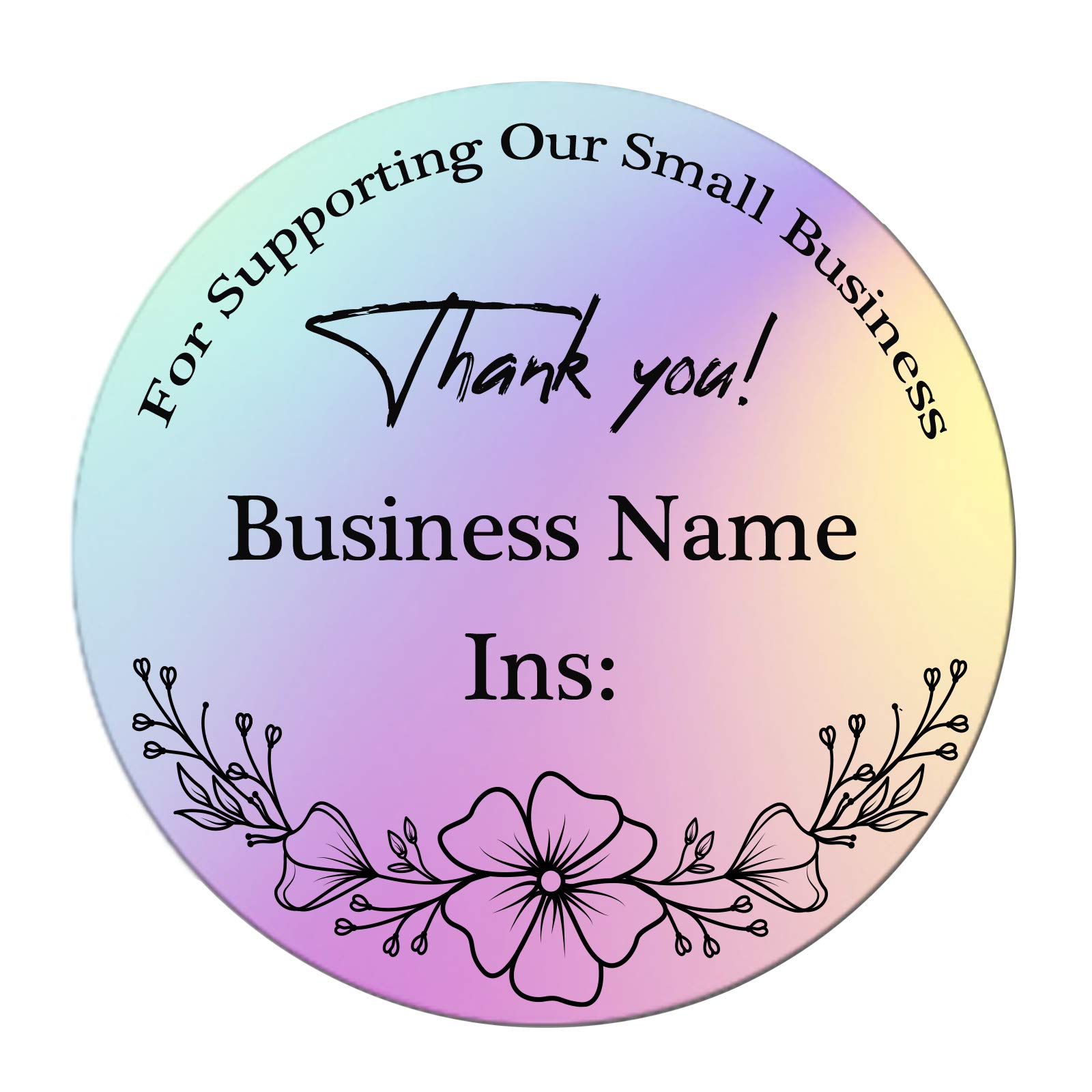 Custom Thank You Labels,Stickers for Business,Personalized Handmade,Homemade Seals of Weddings, Birthday Parties, Gifts,1.3 inch 450 Pack (Supporting Small Business)