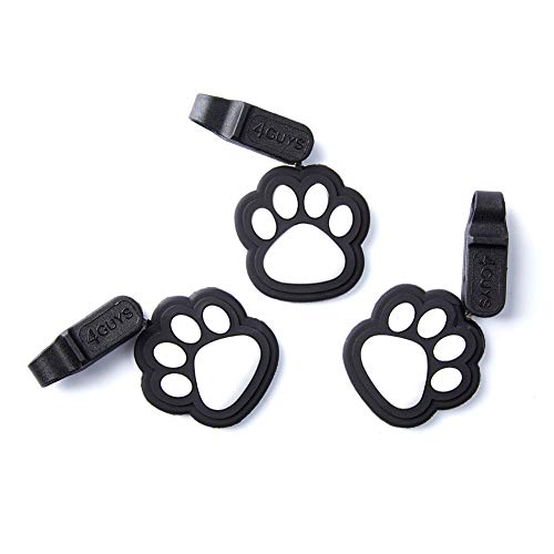 4GUYS Pet ID Tag, 3 Pack Easy Change Connector for Personalized ID Tag, EZ Clip, No Metal and Silent, One Size Fits All Dogs and Cats, No Tools Needed (Black/Gray)