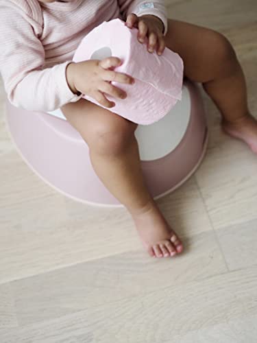 BÉABA - Baby's Training Potty - Ergonomic Baby Potty - Non-Slip - Hygienic - Easy Care - Handgrips on The seat - Made in France - Pink