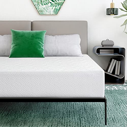 Airdown Twin Mattress, 10 Inch Memory Foam Mattress in a Box, Medium Feel Green Tea Gel Mattress for Twin Size Bed, CertiPUR-US Certified