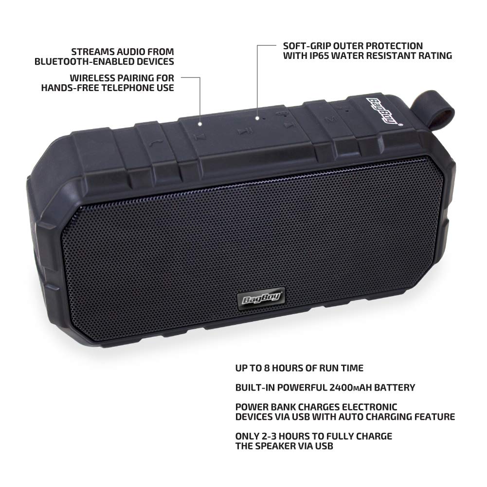 Bag Boy Unisex Mini Soundbar - Bluetooth Speaker Black